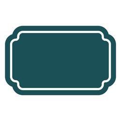 Dotted rectangular shape flat Royalty Free Vector Image