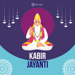 Happy kabir das jayanti banner design Royalty Free Vector