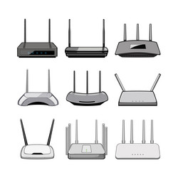Wireless router cartoon Royalty Free Vector Image