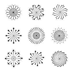 Set of monochrome splash lights Royalty Free Vector Image
