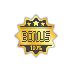 Bonus circular icon isolated sticker badge logo Vector Image