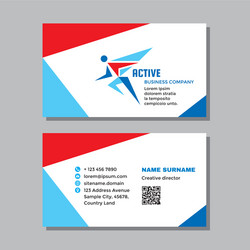 Business visit card template with logo - concept Vector Image