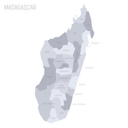 Madagascar political map of administrative Vector Image