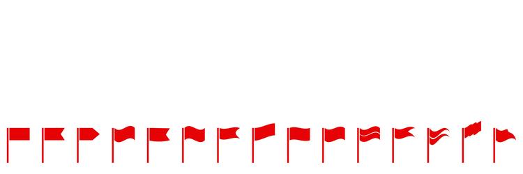 Simple flat flag icon graphic design template Vector Image