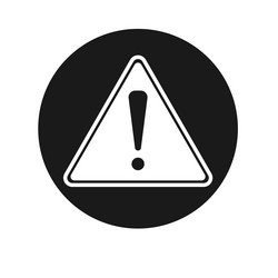Red attention icon flat of attention danger icon Vector Image