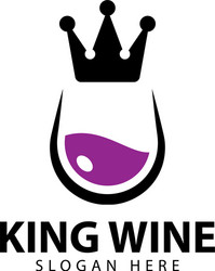 King wine logo icon Royalty Free Vector Image - VectorStock