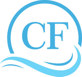 Hb lettering logo design in water wave modern Vector Image