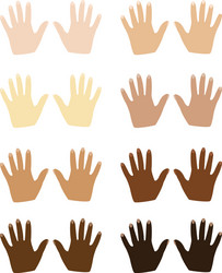 Skin human various body tones chart Royalty Free Vector