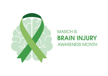 March is brain injury awareness month poster Vector Image
