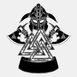 Viking sword triangle Royalty Free Vector Image