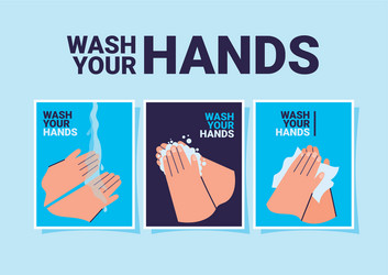 Clean hands poster Royalty Free Vector Image - VectorStock