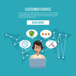 Customer service banner Royalty Free Vector Image