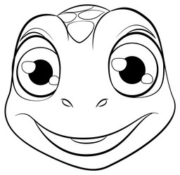 Turtle Face Drawing