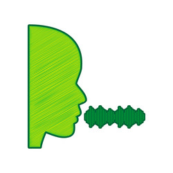 People speaking or singing sign lemon Royalty Free Vector