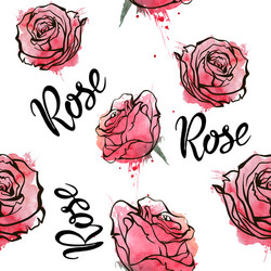 Rose seamless Royalty Free Vector Image - VectorStock