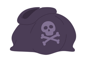 Sack bag with pirate symbol Royalty Free Vector Image