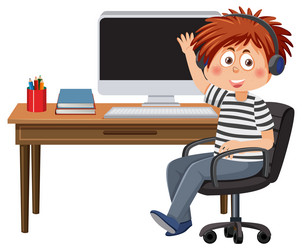 Man Working on Computer Clipart Vector Images (over 660)