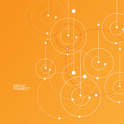 Connect lines background network circles dots Vector Image