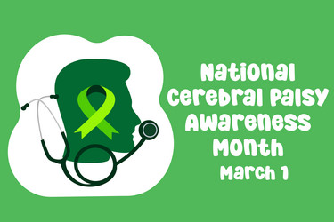 Ideal for national cerebral palsy awareness month Vector Image