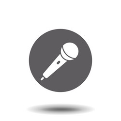 Microphone icon mic symbol modern simple flat Vector Image