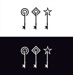 Black gate logo design Royalty Free Vector Image