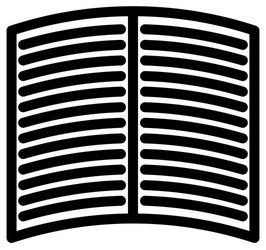 Simple icon symbol for magazine book publishing Vector Image