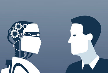 A businessman in human head being in jail while Vector Image