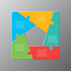 Five Puzzle Pieces Vector Images (over 210)