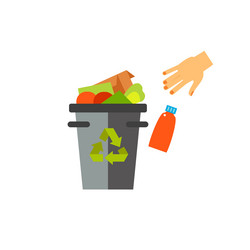 Empty garbage can icon Royalty Free Vector Image