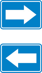 No turn left or right sign Royalty Free Vector Image