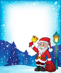 Frame with santa claus theme 3 Royalty Free Vector Image