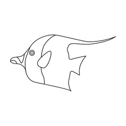 Tropical fish iconcartoon logo isolated Royalty Free Vector