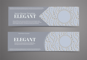 Banner template set with pearl pattern background Vector Image
