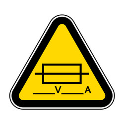 Fuse writable symbol sign isolate on white Vector Image