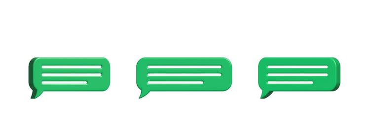 Glossy orange speech bubbles and messenger shapes Vector Image