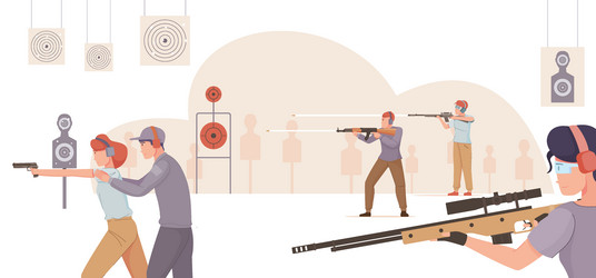 Shooting range silhouette target Royalty Free Vector Image