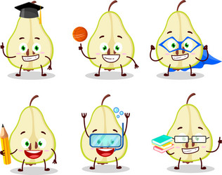 School student of slash quince cartoon Royalty Free Vector