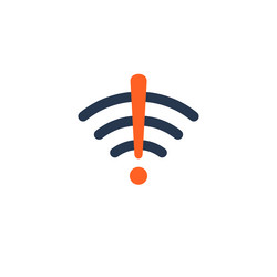 Wifi bad connection problem icon lost network Vector Image