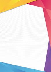 Colorful triangle frame border Royalty Free Vector Image