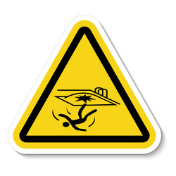 Fall hazard symbol sign isolate on white Vector Image