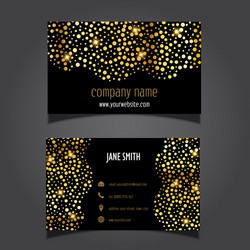 Gold stars business card layout 0605 Royalty Free Vector