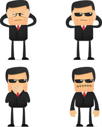 Security guard cartoon Royalty Free Vector Image