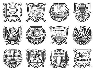 Icons baseball team Royalty Free Vector Image - VectorStock