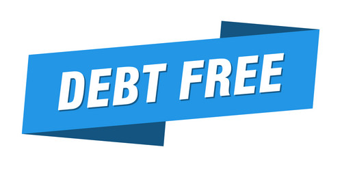 Debt free stamp label on transparent Royalty Free Vector