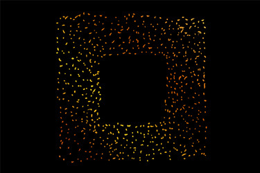 Golden frame from dot and splat circle hole Vector Image