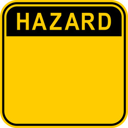 Sticker hazard safety sign Royalty Free Vector Image