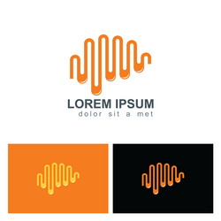 Wave wordmark logo design Royalty Free Vector Image