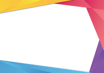 Colorful triangle frame border Royalty Free Vector Image
