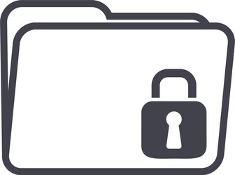 Folder security icon Royalty Free Vector Image