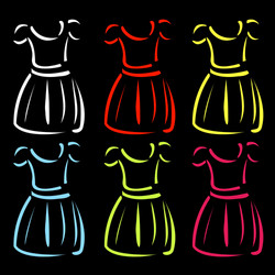 Drawing of a pinafore- apparel logo Royalty Free Vector